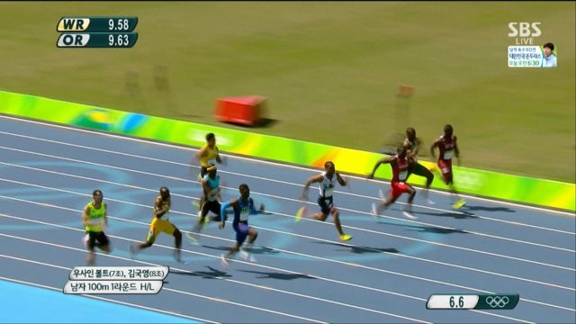 2016 리우 하계올림픽 : 100m 예선 1조 '근소한 차이'로 1위, 케말리 브라운 : SBS