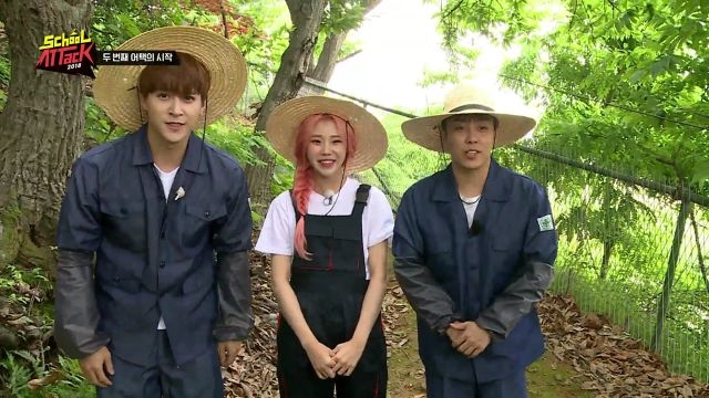 스쿨어택2018 : 3MC(은지원, 손동운, 주이)가 산에서 하고 있는것은?? : SBS