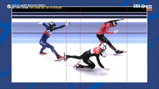 ISU 쇼트트랙 : 넘어지며 들어온 피니시 라인, 준결승 진출하는 더라트 [월드컵 6차 남자 500m] : SBS