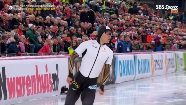 ISU 스피드스케이팅 : 전체적으로 저조한 가운데 좋은 기록쓰는 다이치 [세계선수권 남자 500m] : SBS