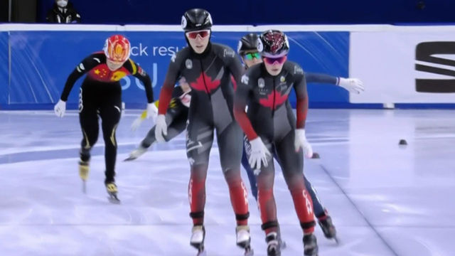 2021-22 ISU 쇼트트랙 : 사이좋게 준결 진출하는 킴 부탱-플로랑스 브뤼넬 [3차 여자 500m] : SBS
