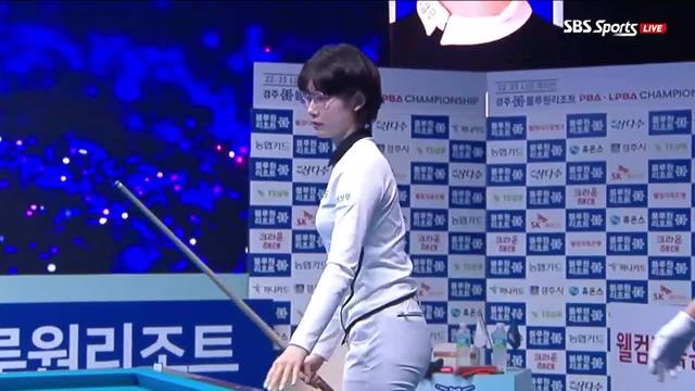 2022-23 프로당구 PBA투어 : 첫 연속 득점으로 추격을 시작하는 이미래 [블루원리조트 LPBA 챔피언십 결승] : SBS