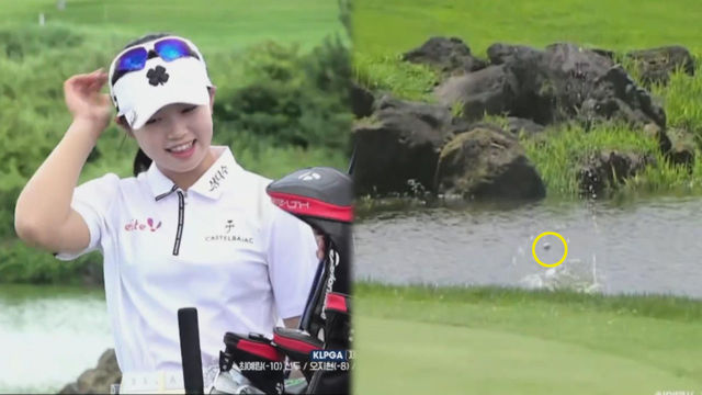2022 KLPGA 투어 : ‘치명적인 실수’ 호수에 빠져버리는 임진영의 볼 [제주삼다수 2R] : SBS Golf