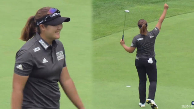 2022 KLPGA 투어 : 주먹 번쩍! 버디 성공하며 방긋 웃는 유해란 [하이원 리조트 3R] : SBS Golf