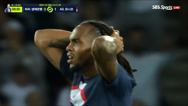 2022-23 프랑스 리그1 : '다된 밥이었는데' 오늘 너무 안풀리는 헤나투 산체스 [PSG vs 모나코] : SBS