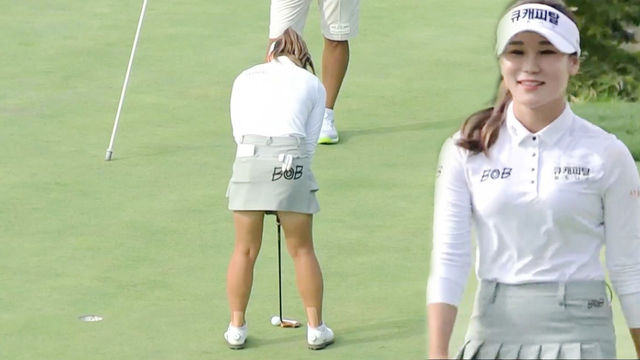 2022 KLPGA 투어 : 오랜 기다림 끝 오늘 첫 버디 만들어낸 황정미 [KB금융 1R] : SBS Golf