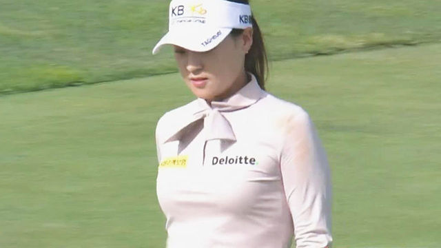 2022 KLPGA 투어 : 감출 수 없는 아쉬움! 퍼팅에서 어려움을 겪는 전인지 [KB금융 1R] : SBS Golf