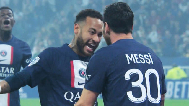 2022-23 프랑스 리그1 : ‘메시 골 누구보다 기뻐’ 네이마르 주요장면 [리옹 vs PSG] : SBS