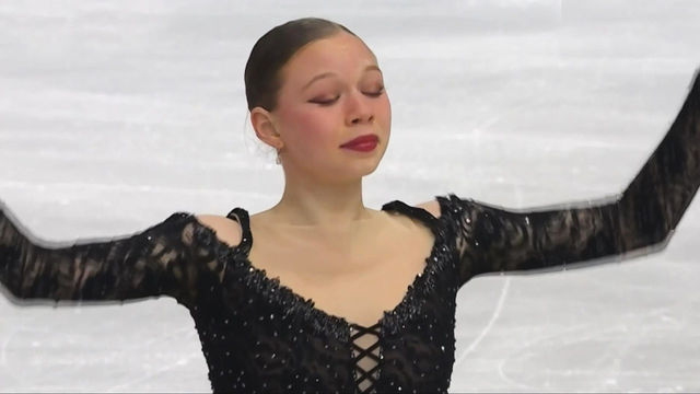 2022 23 Isu 피겨스케이팅 뼈아픈 점프 실수 복잡한 표정으로 연기 마친 린지 손그렌 그랑프리 2차 여자 쇼트 Sbs