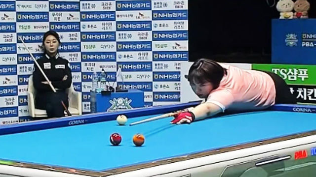 2022-23 프로당구 PBA투어 : 조금 짧았나? 결국 큐미스를 범하는 김예은 [NH농협카드 LPBA 결승] : SBS