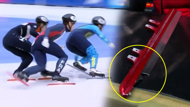 2022-23 ISU 쇼트트랙 : ‘보기드문 상황’ 스케이트 날이 부러져 재시작되는 경기 [월드컵 6차 남자 500m] : SBS