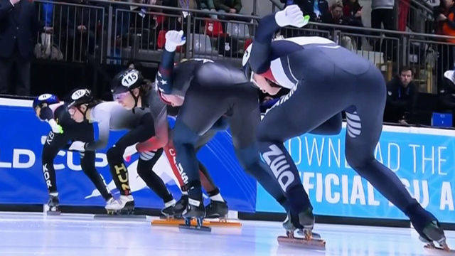 2022-23 ISU 쇼트트랙 : 끝까지 최선을 다해 레이스 펼친 심석희 [월드컵 6차 여자 500m] : SBS