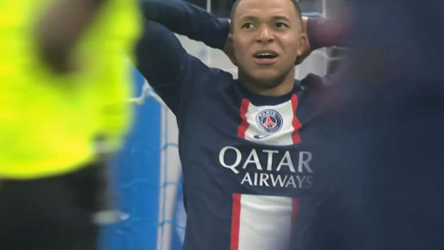 2022-23 프랑스 리그1 : 빗맞은 헤더, 아쉬움에 머리 감싸쥐는 음바페 [마르세유 vs PSG] : SBS