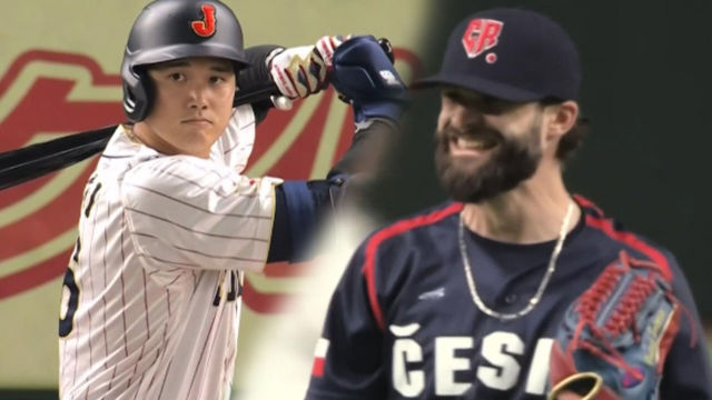 SBS 2023 WBC 월드 베이스볼 클래식 : 오타니 상대로 '헛스윙 삼진' 더그아웃과 함께 기뻐하는 사토리아 [체코 vs 일본] : SBS