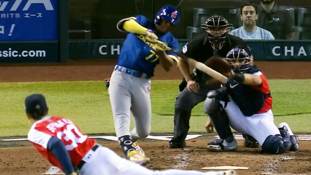 SBS 2023 WBC 월드 베이스볼 클래식 : 분위기 끌어올리는 다얀 프리아스의 2타점 적시타! [콜롬비아 vs 영국] : SBS