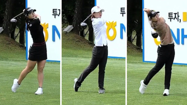 2023 KLPGA투어 : 파5 홀 이글! 환상적인 세컨샷에도 표정 변화 없는 방신실 [NH투자증권 1R] : SBS Golf