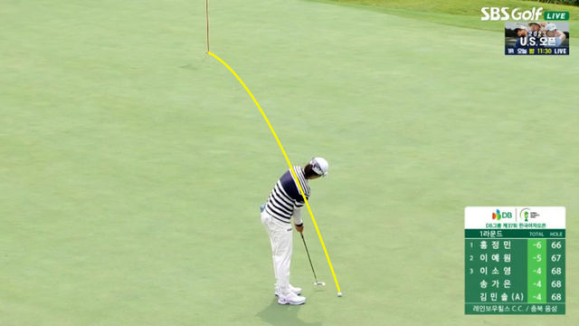 DB그룹 제37회 한국여자오픈 : 그대로 빨려들어가는 임진희의 롱버디 퍼트 [한국여자오픈 1R] : SBS Golf