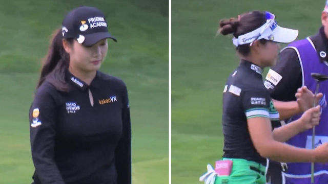 2023 KLPGA투어 : ‘약속의 2번 홀’ 나란히 버디 성공하는 한진선-송가은 [하이원리조트 3R] : SBS Golf