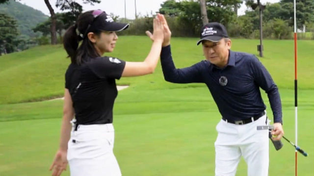 2023 SG골프 더 매치 챔피언십 : 4번홀에서 버디 성공시키는 지호태! 1UP으로 앞서나가는 경산팀 : SBS Golf