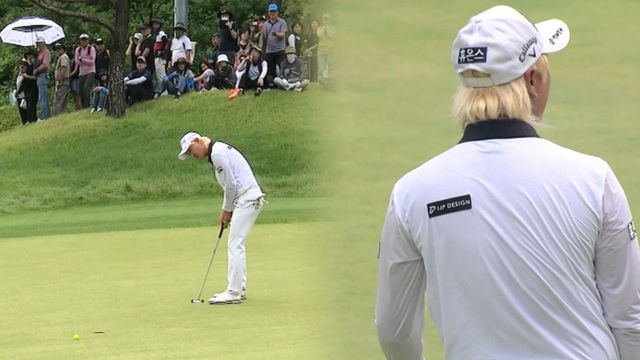 2023 KPGA 코리안투어 : 아쉬운 갤러리 소음, 짧은 퍼트를 놓치는 허인회 [iMBank 3R] : SBS