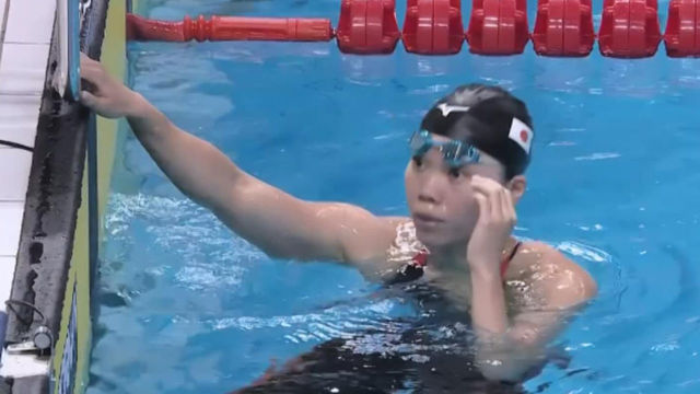 SBS 항저우 아시안게임 : 무난히 1위 지키는 아오키 레오나 [여자 접영 200m 예선] : SBS