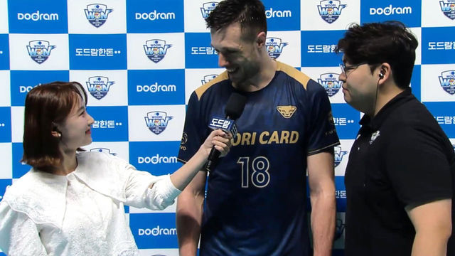 2023-24 V리그 : 개막 후 팀 2연승! "팀 선수들과 함께 승리해서 기쁘다" 마테이 MVP 인터뷰 : SBS