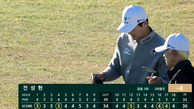 2023 KPGA 코리안투어 : 아쉽게 공동 선두를 놓치며 2라운드 마무리하는 전성현 [LG SIGNATURE 플레이어스 2R] : SBS