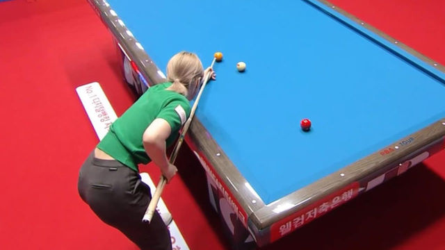 2023-24 프로당구 PBA투어 : 아쉽게 공을 외면하는 김보미의 3뱅크샷 [LPBA 챔피언십 준결승전] : SBS