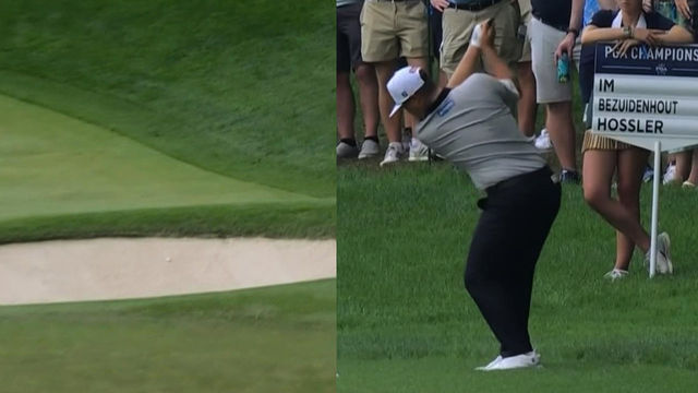 2024 PGA 챔피언십 : 벙커로 향하는 임성재의 세컨샷 [PGA 챔피언십 1R] : SBS Golf