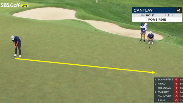 2024 PGA 챔피언십 : 이게 들어갑니다! 기가막힌 롱버디 성공하는 패트릭 캔틀레이 [PGA 챔피언십 1R] : SBS Golf