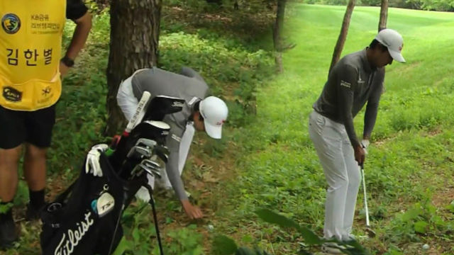 2024 KPGA 코리안투어 : 천신만고 끝에 파 세이브로 막아내는 김한별 [KB금융 3R] : SBS Golf