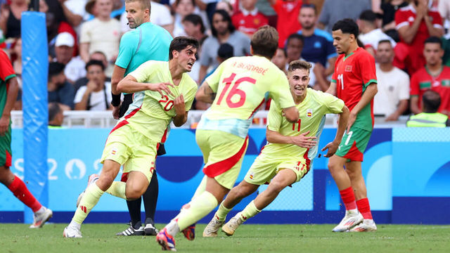 SBS 2024 파리 올림픽 : 남자 축구 4강전, 모로코 vs 스페인 하이라이트 : SBS