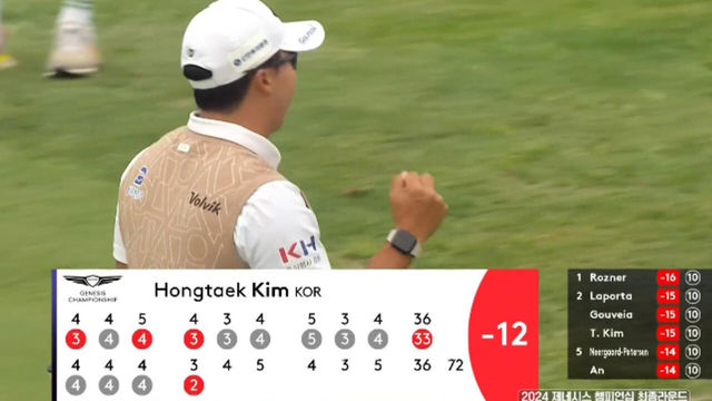 2024 KPGA 투어 : 이번 라운드 오랜만에 버디 기록하는 김홍택 [제네시스 FR] : SBS