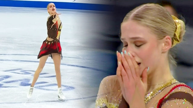 2024 25 Isu 국제빙상대회 힘든 연기를 마치고 울컥하는 키미 리퐁드 [그랑프리 2차 여자 프리] Sbs