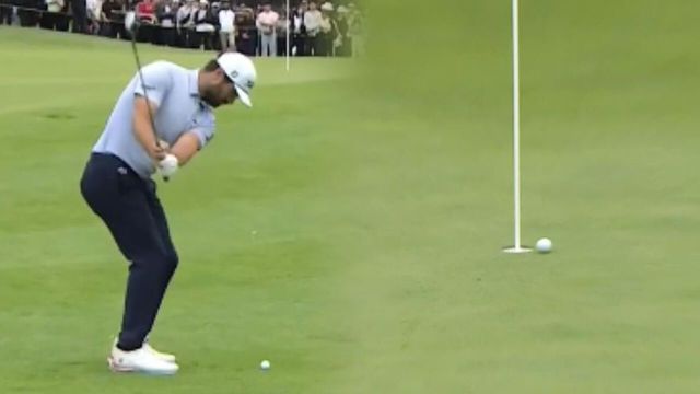 2024 KPGA 투어 : 샷이글 될뻔! 홀 옆으로 지나가는 앙투안 로즈네로의 볼 [제네시스 FR] : SBS