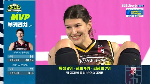2024 주간배구 : MVP 부키리치! 여자부 정규리그 베스트7 [주간배구] : SBS