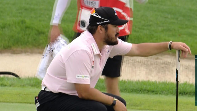 2025 KPGA 투어 : 아쉬움 남는 18번 홀, 버디 놓치며 홀아웃하는 정찬민 [SK telecom 1R] : SBS Golf