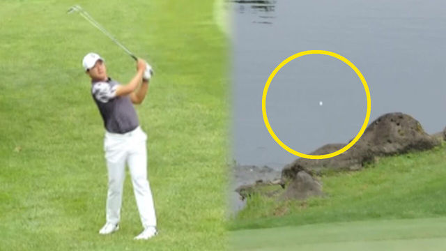 2025 KPGA 투어 : 앗 너무 짧았다! 최승빈, 물에 빠진 샷 [SK telecom 2R] : SBS Golf