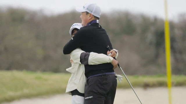 타임폴리오 2025 위너스 매치플레이 : 막상막하였던 승부! 프린지 위에서 버디 성공시키며 1UP으로 결승 진출하는 함정우-이태경 : SBS Golf