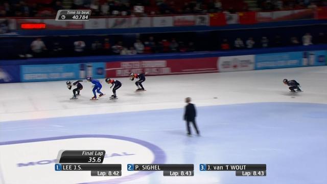 2022-23 ISU 핫클립 : 노련하게 이준서 준결승 진출 [월드컵 1차 남자 500m] : SBS
