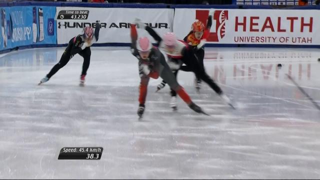 2022-23 ISU 핫클립 : 캐나다 킴 부탱과 폴란드 말리셰프스카 준결승 진출 [월드컵 2차 여자 500m] : SBS