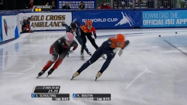 2022-23 ISU 핫클립 : 2위 경쟁 중 패널티를 받는 스휠팅과 왕신란 [월드컵 2차 여자 500m] : SBS