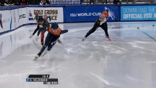 2022-23 ISU 핫클립 : 엄청난 스피드의 잔드라 벨제부르와 최민정 결승 진출 [월드컵 2차 여자 500m] : SBS