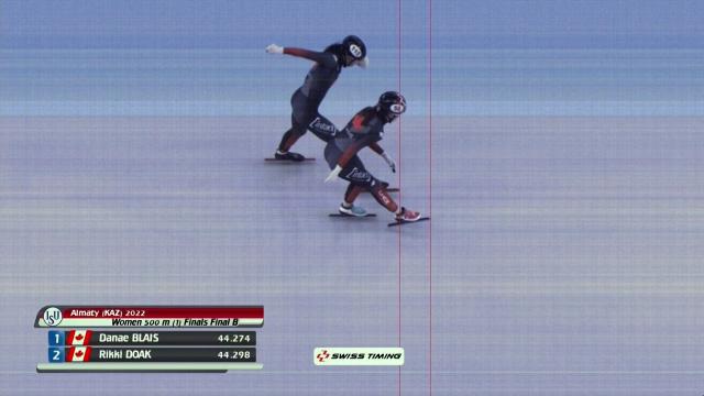 2022-23 ISU 핫클립 : 1위로 들어오는 다나에 블레 [월드컵 4차 여자 500m] : SBS